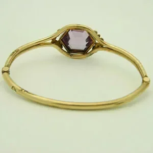 Vintage | Jewelry | Purple Glass Rhinestone Gold Filled Victorian ...